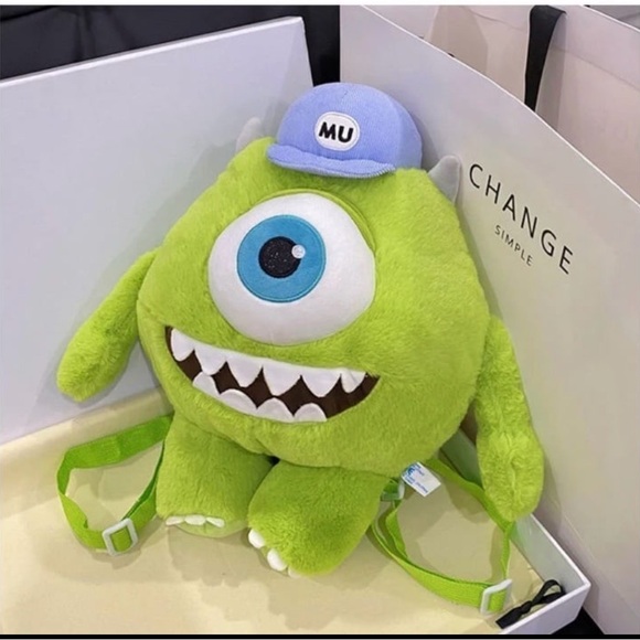 Disney | Bags | Disney Plush Backpack Monsters Ink Mike Wazowski Women ...